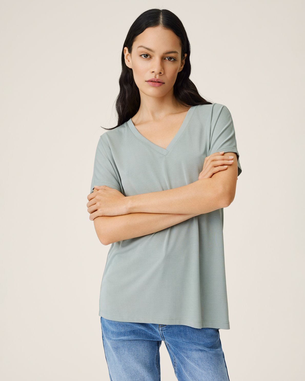 MSCH COPENHAGEN - Tops - MSCH Copenhagen - MSCHFenya Modal V Neck Tee
